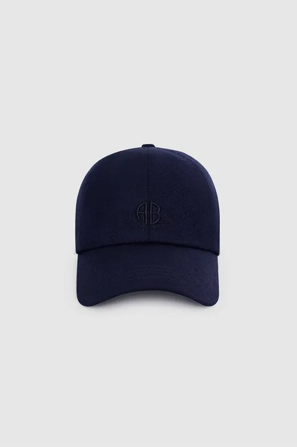 ANINE BING Jeremy Baseball Cap - Navy Wool