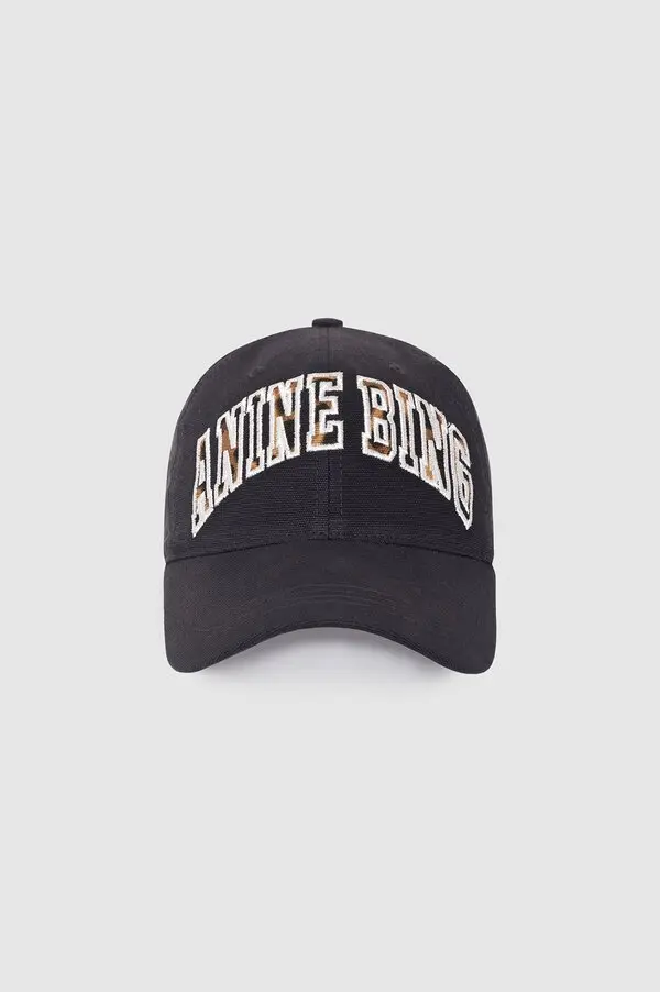 ANINE BING Cotton-twill Baseball Cap - Washed Black