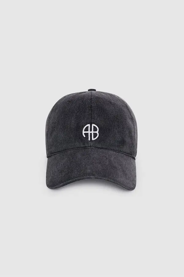 ANINE BING Jeremy Baseball Cap - Washed Smoke Grey