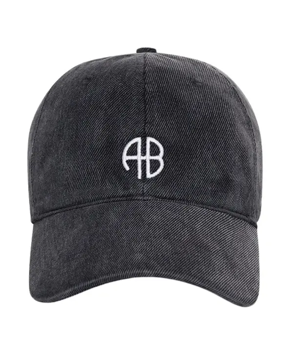 ANINE BING Jeremy Baseball Cap - Washed Smoke Grey