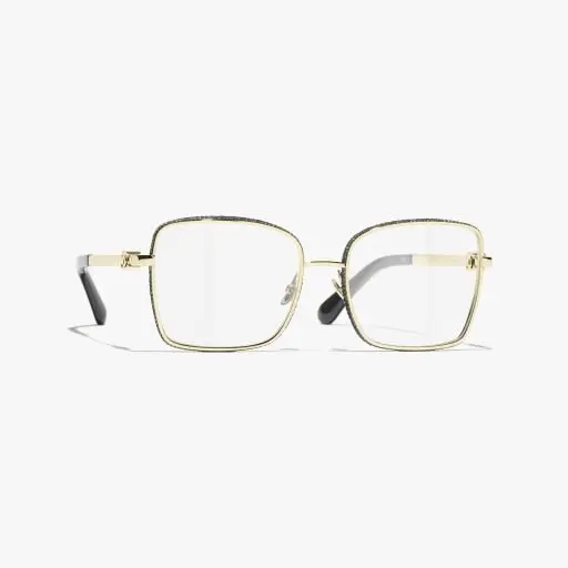 Chanel Square Eyeglasses - Light Gold