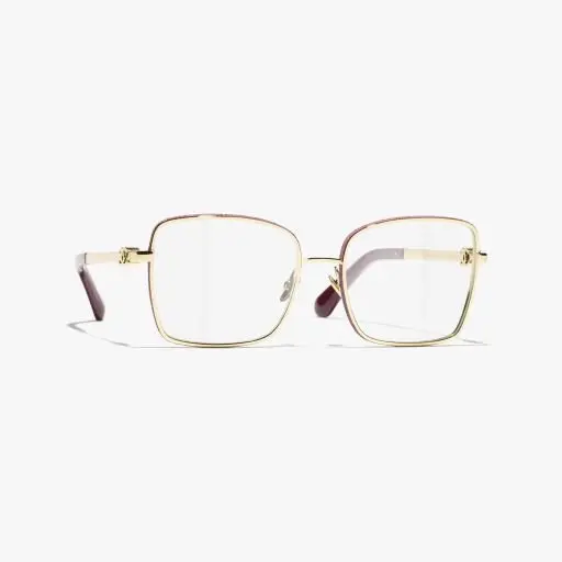 Chanel Square Eyeglasses - Light Golden