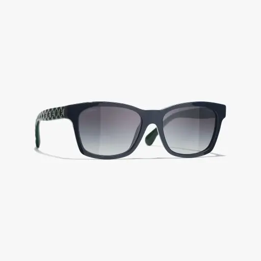 Chanel Square Sunglasses - Blue & Green