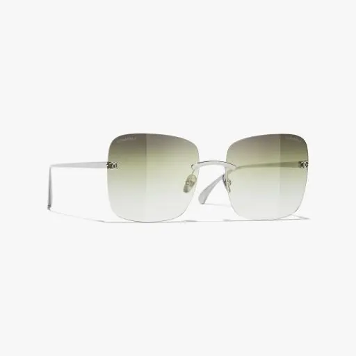 Chanel Square Frame Sunglasses - Silver