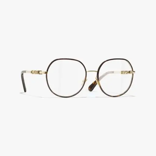 Chanel Pantos Eyeglasses - Gold & Tortoise