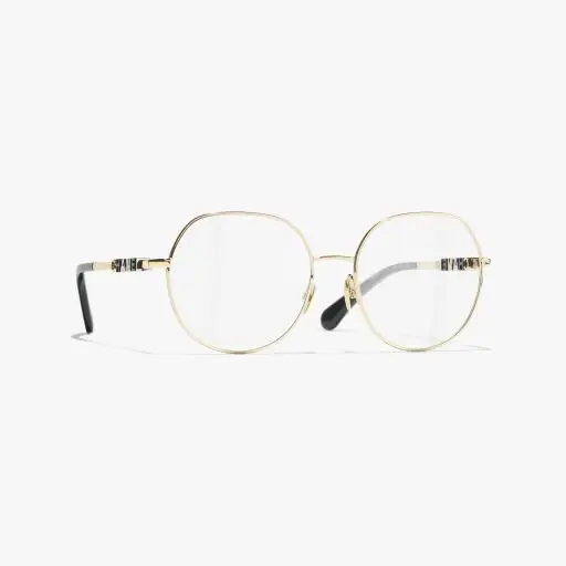 Chanel Pantos Eyeglasses - Light Gold