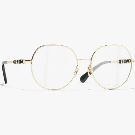 Chanel Pantos Eyeglasses - Light Gold