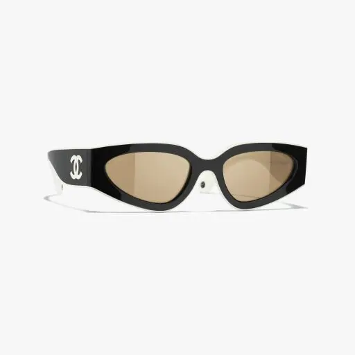 Chanel Cat Eye Sunglasses - Black & White