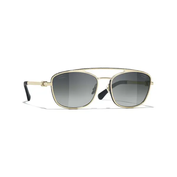 Chanel Pilot Sunglasses - Gold