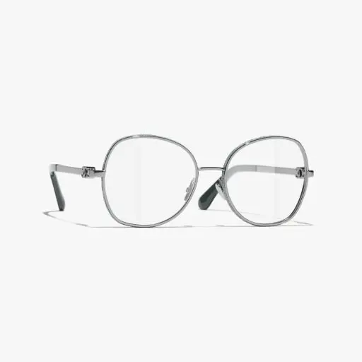Chanel Round Eyeglasses - Dark Silver