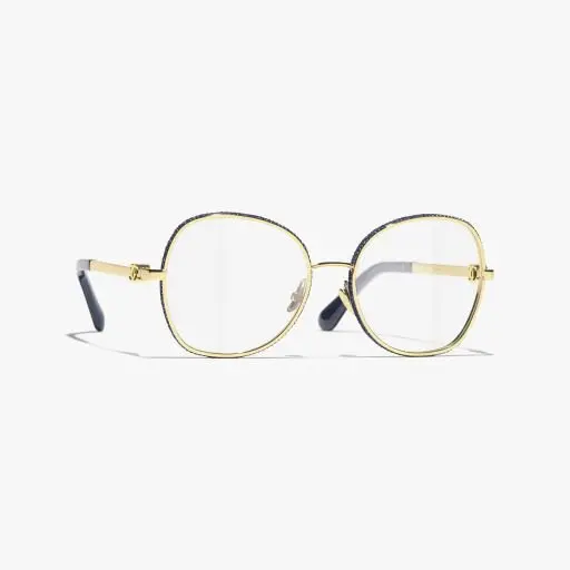 Chanel Round Eyeglasses - Light Gold
