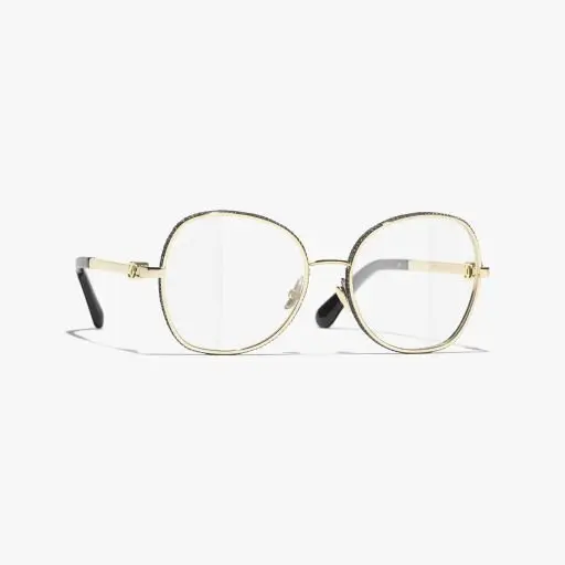 Chanel Round Eyeglasses - Light Gold