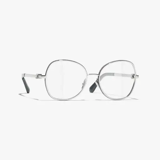 Chanel Round Eyeglasses - Silver
