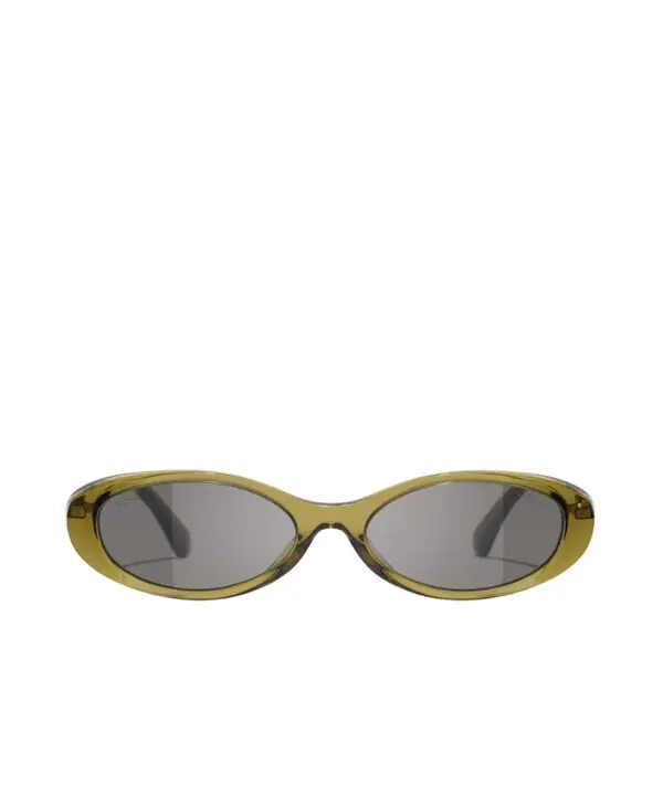 Chanel Oval Sunglasses - Olive