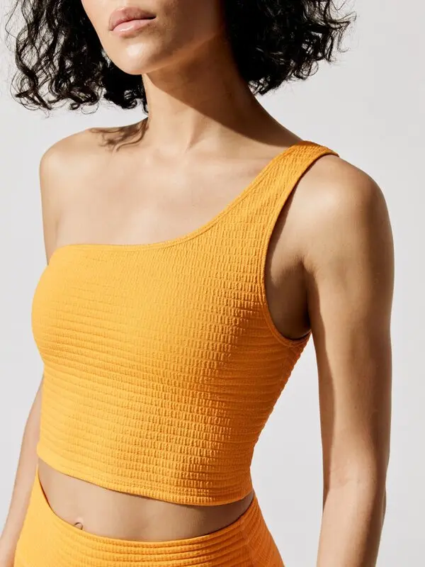 Carbon38 Jacquard One Shoulder Bra
