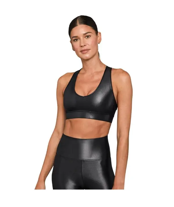 Carbon38 Action Bra 2.0 In Takara Shine - Black