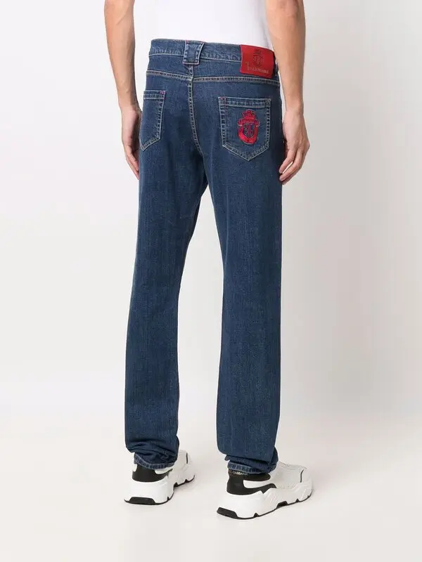 BILLIONAIRE Logo-embroidered Jeans