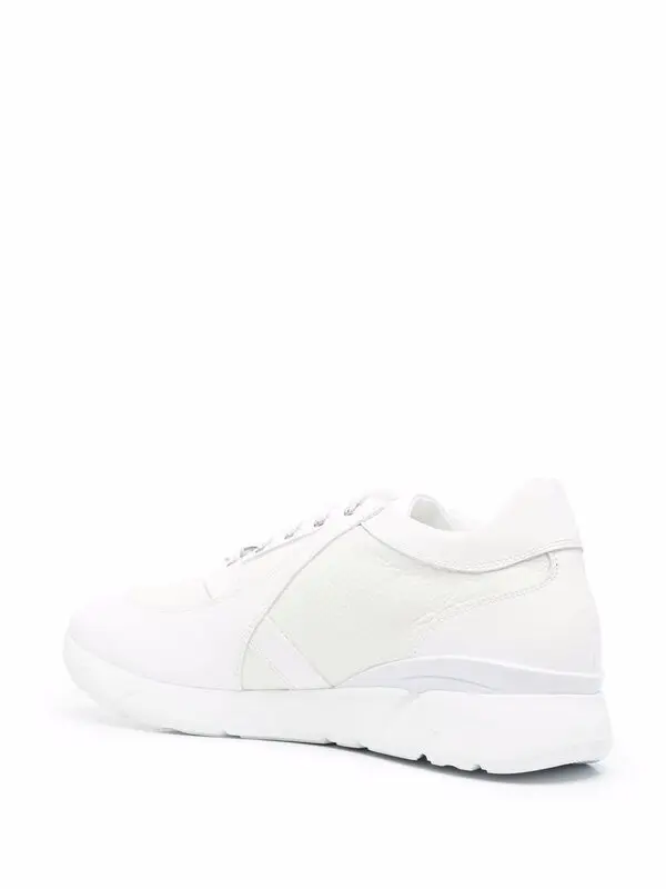 BILLIONAIRE Logo-plaque Leather Sneakers - White