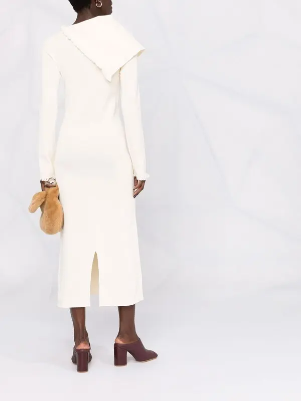 JIL SANDER Asymmetric Midi Dress