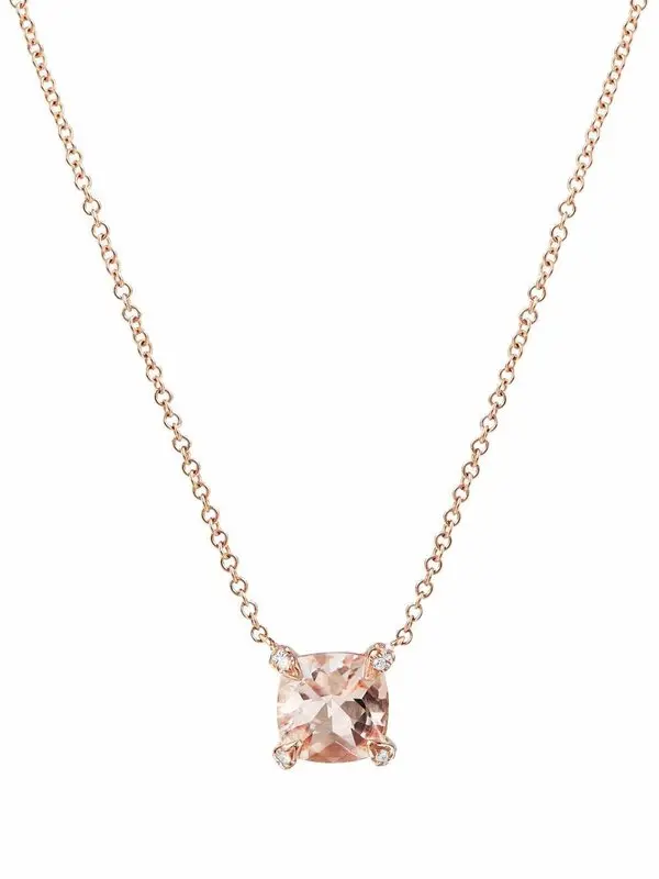 David Yurman 18kt Rose Gold And Sterling Silver Petite Chatelaine Necklace - Pink