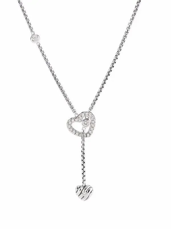 David Yurman Sterling Cable Collectibles Heart Necklace - Silver
