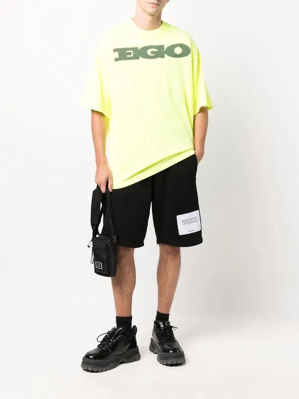 Palm Angels Ego-print Drop-shoulder T-shirt