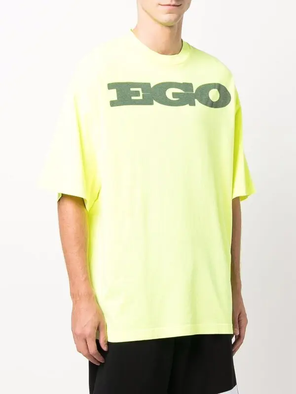 Palm Angels Ego-print Drop-shoulder T-shirt