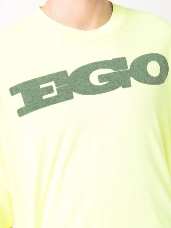 Palm Angels Ego-print Drop-shoulder T-shirt
