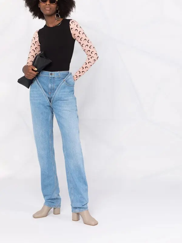MAISON MARGIELA Four Stitch Logo Bodysuit - Black