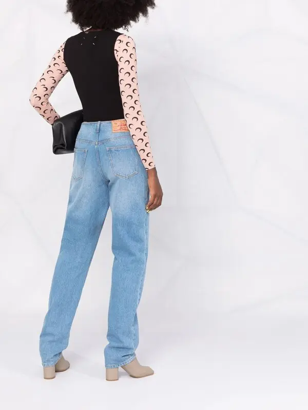 MAISON MARGIELA Four Stitch Logo Bodysuit - Black