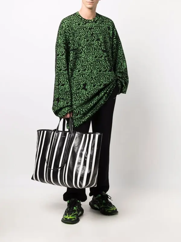 Balenciaga Large Barbes East-West Shopper Tote Bag In Black - 40