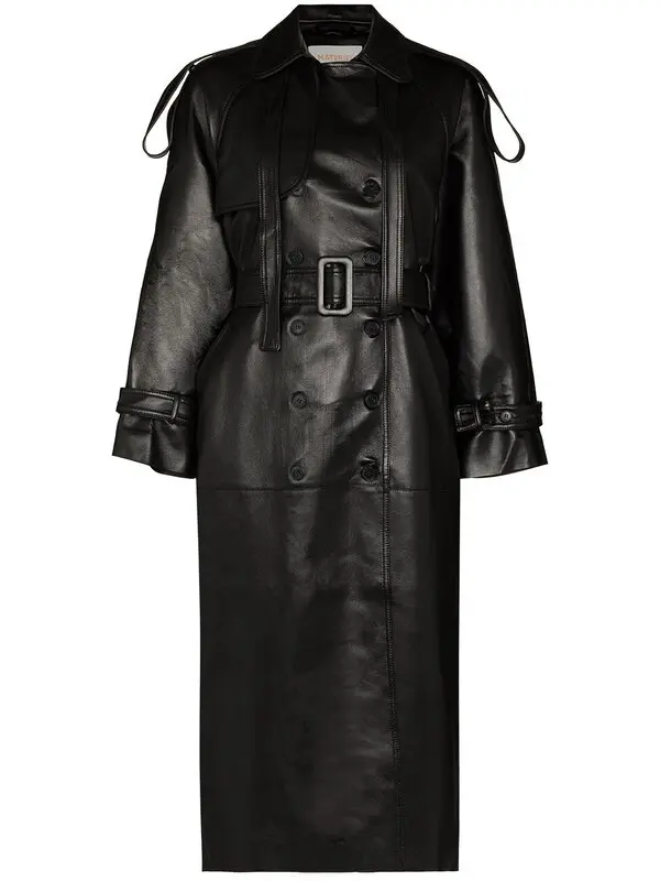 Matériel Long Belted Trench Coat