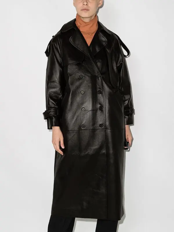 Matériel Long Belted Trench Coat