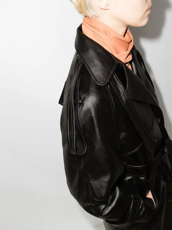 Matériel Long Belted Trench Coat