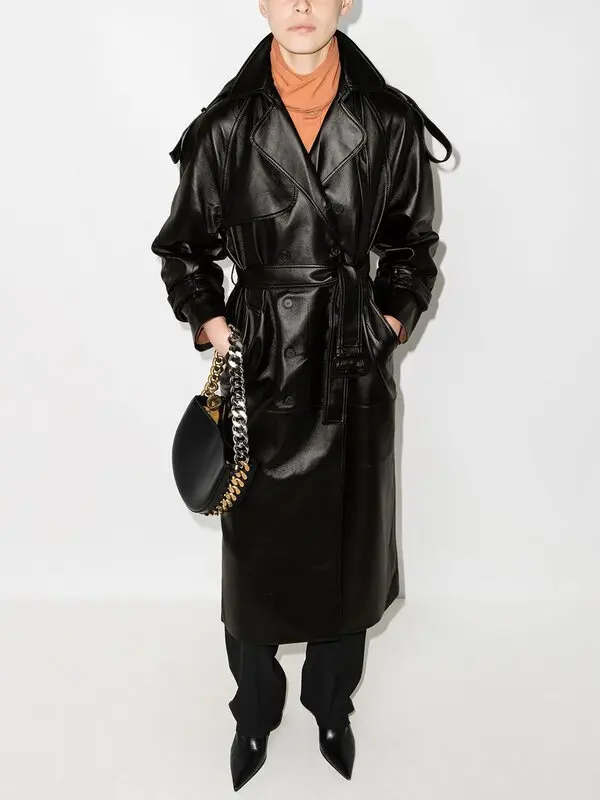 Matériel Long Belted Trench Coat
