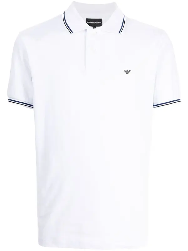 Emporio Armani Logo-embroidered Polo Shirt - White