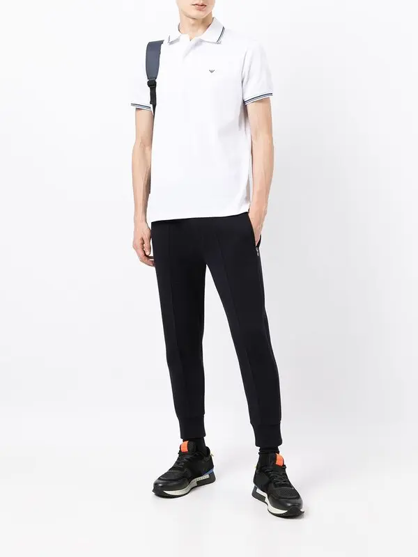 Emporio Armani Logo-embroidered Polo Shirt - White