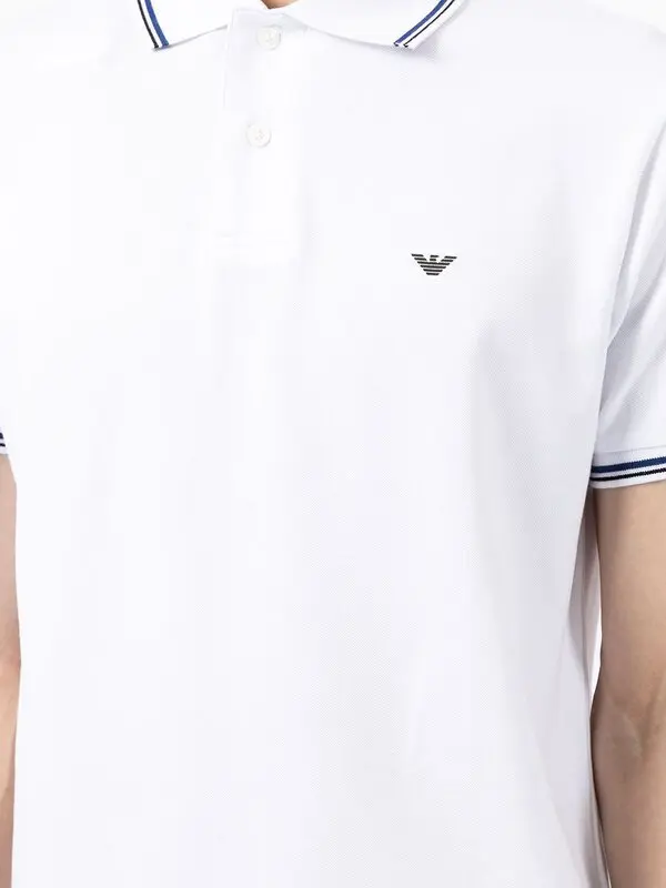 Emporio Armani Logo-embroidered Polo Shirt - White