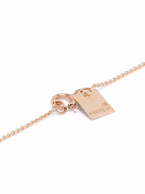 Ginette Ny Angèle Mini Onyx Heart Chain Necklace