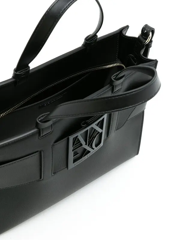 Armani Exchange Logo Tote Bag - Black