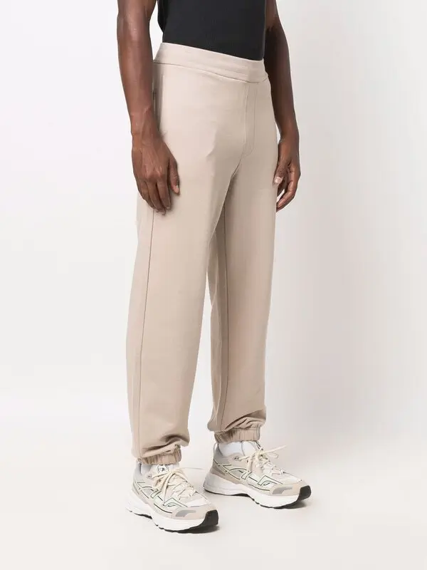 MSGM Logo-print Cotton Track Trousers - Neutrals