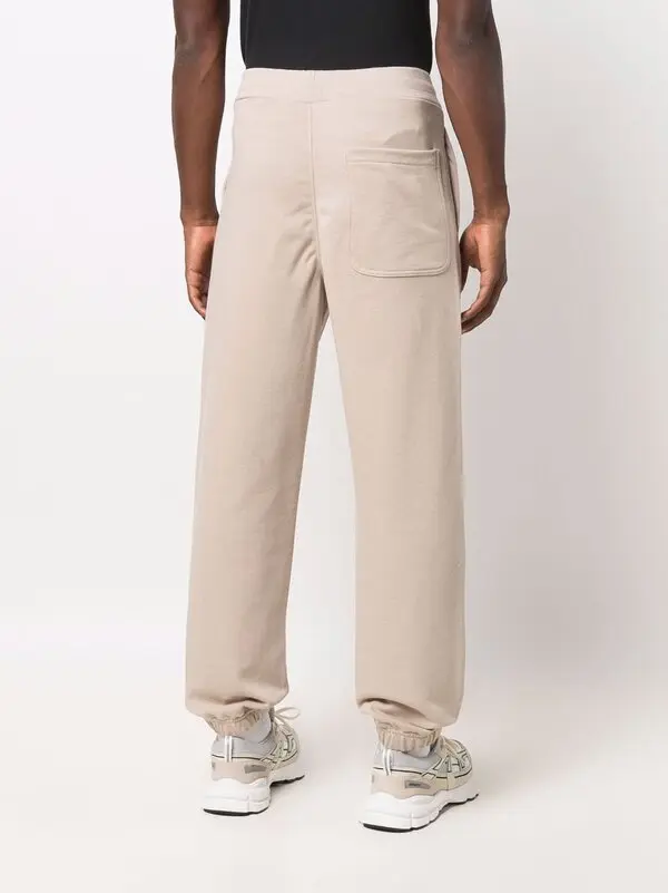 MSGM Logo-print Cotton Track Trousers - Neutrals