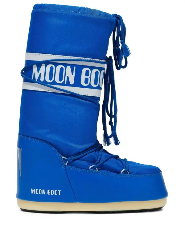 Moon Boot Lace-up Logo-print Snow Boots - Blue