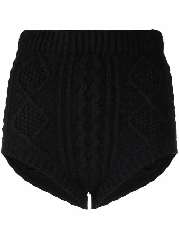 Red Valentino Cable-knit Thigh-length Shorts