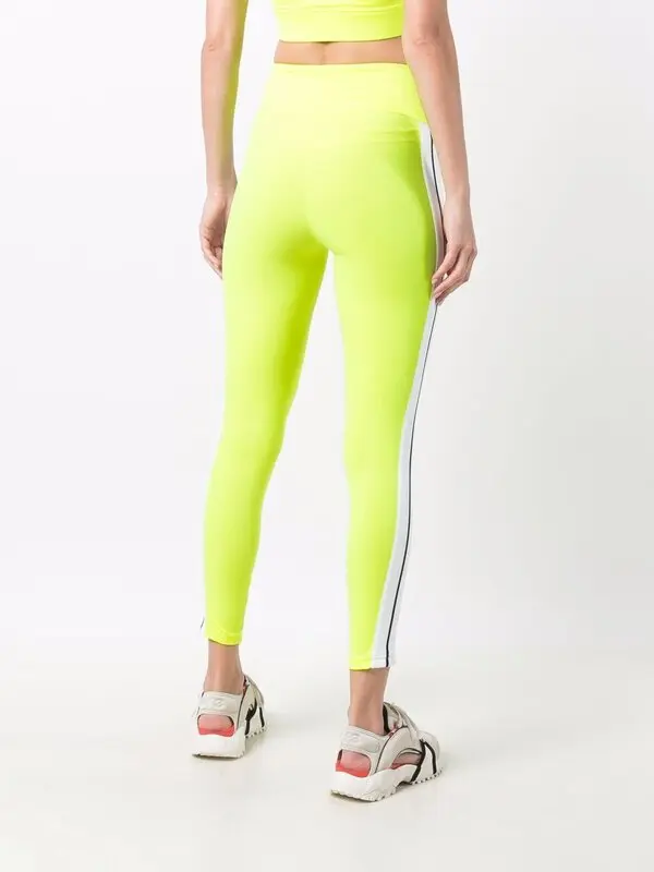 Palm Angels Side-stripe Logo Leggings - Yellow