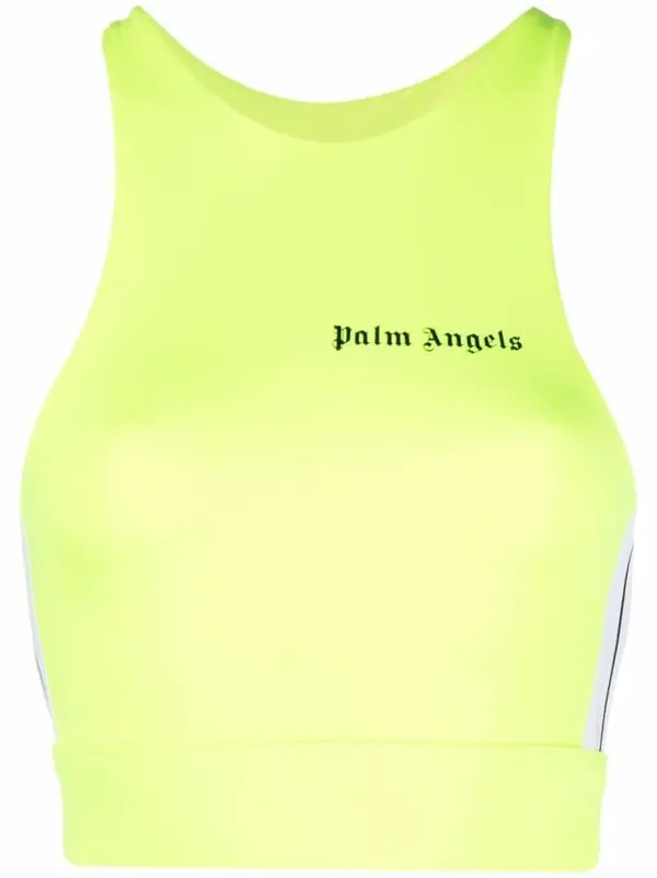 Palm Angels Side-stripe Logo Tank Top - Yellow