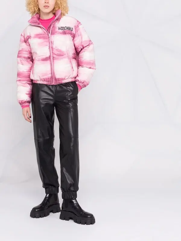 Moschino Brushstroke-print Puffer Jacket