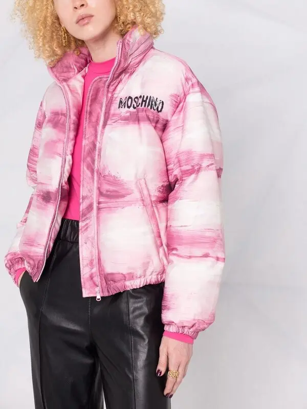 Moschino Brushstroke-print Puffer Jacket