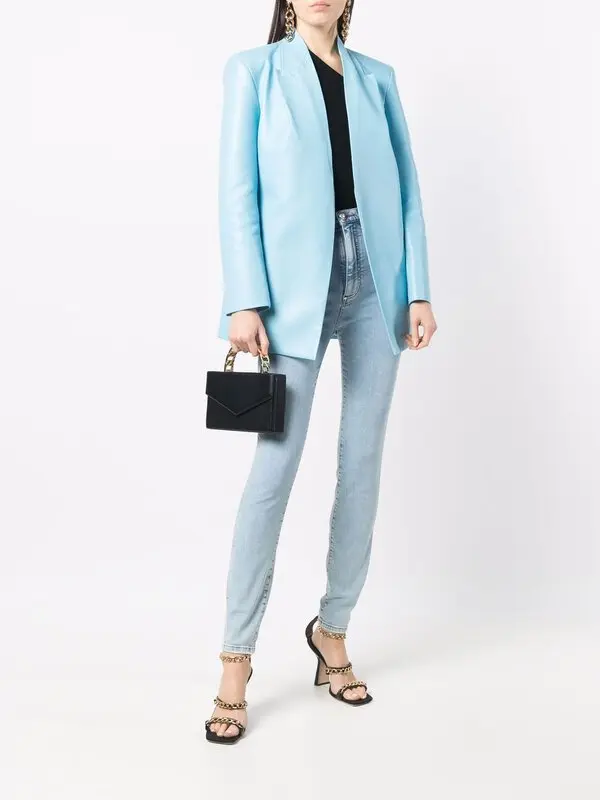 Philipp Plein Iconic High-waist Skinny Jeans - Blue