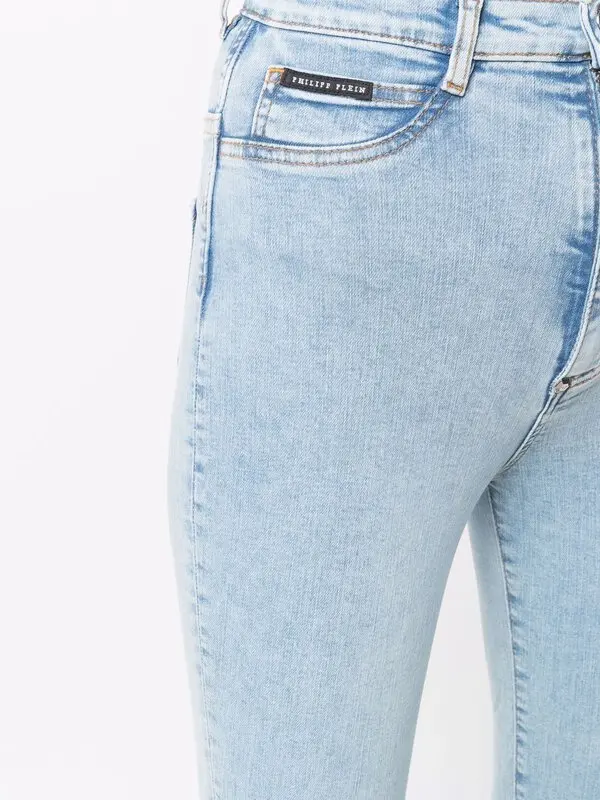 Philipp Plein Iconic High-waist Skinny Jeans - Blue